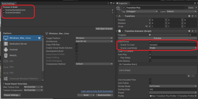 【Unity】Transitions Plusでシーン遷移を実装する | グッドラックネットライフ